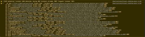 Potential Listener Leak Detected Issue Microsoft Vscode GitHub