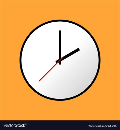 Clock Icon Flat Design Eps10 Royalty Free Vector Image