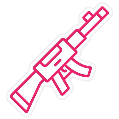 Premium Vector Machine Gun Icon Style
