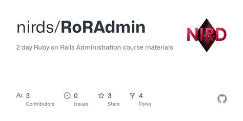Github Nirdsroradmin 2 Day Ruby On Rails Administration Course Materials