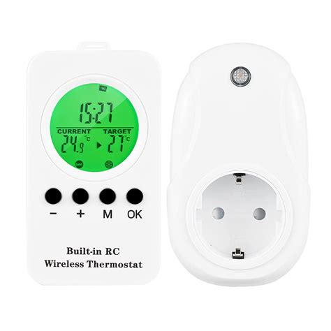 230V 16A Wireless Thermostat Remote Thermostat Control Plug In Socket 0 70 Temperature Wireless