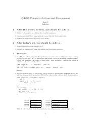 ECE Lab Worksheet Pdf ECE Computer Systems And Programming Lab Fall After