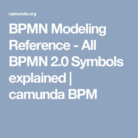 BPMN Modeling Reference All BPMN Symbols Explained Camunda BPM Jhope Cute Francois