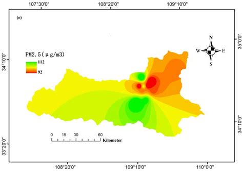 Spatial And Temporal Distribution Of Pm2 5 Concentration In Xian In 2014 Download Scientific