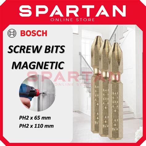 Bosch Screw Bits Magnetic Ph2x110mm Bosch Screw Bit Pemegang Skrew Bosch Original Shopee