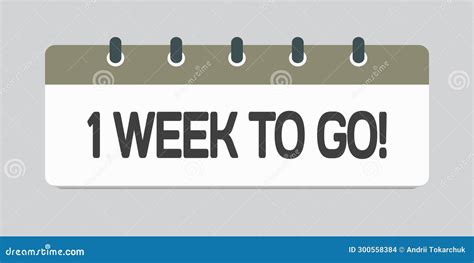 Countdown Weekly Calendar Icon 1 Week To Go Stock Illustration Illustration Of Vector Time Countdown Weekly Calendar Icon 1 Week To Go Stock Illustration Illustration Of Vector Time