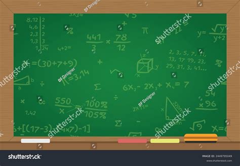 Math Design Layout Rectangle School Green Stock Vector Royalty Free 2449795049 Shutterstock