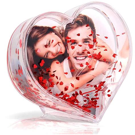 Heart Picture Frames Mini Floating Glitter Photo Frames