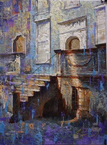 Купити картину «Етюд 10 в жанрі міський пейзаж олійними фарбами на картоні в стилі