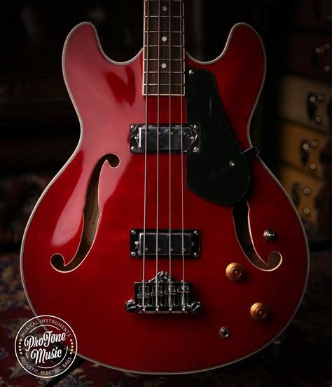 Aria Tab Classic 4 String Semi Hollow Bass Wine Red Protone Music Limited