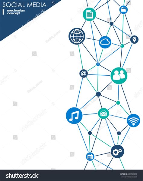 Social Media Connection Concept Abstract Background Stock Vector 538463650 Shutterstock