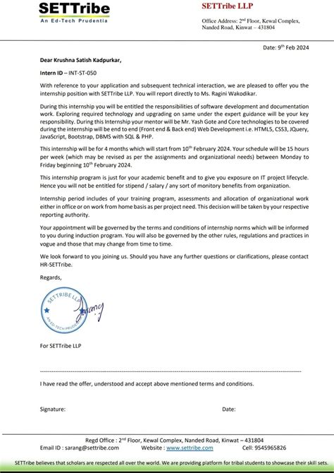 Krushna Kadpurkar On Linkedin Settribe Internship Css Html Php