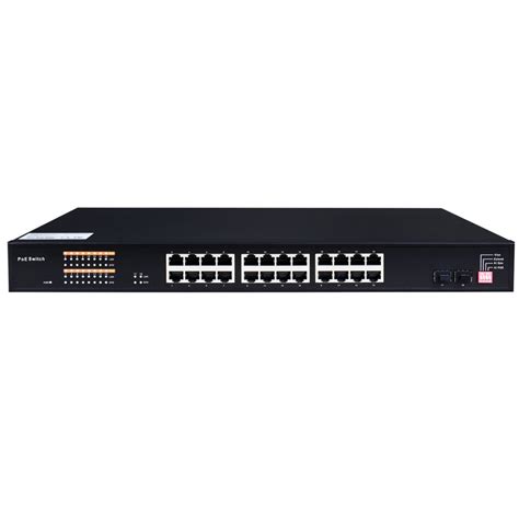 24 Port Gigabit Ethernet Poe Unmanaged Switch With 2 Sfp Ports 245