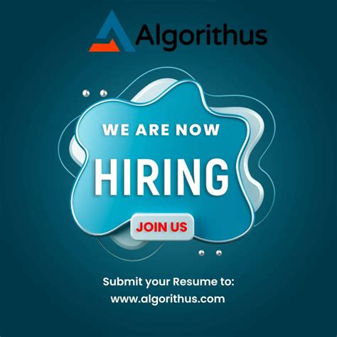 Hiring Joinourteam Lifeatalgorithus Techcommunity Techjobs