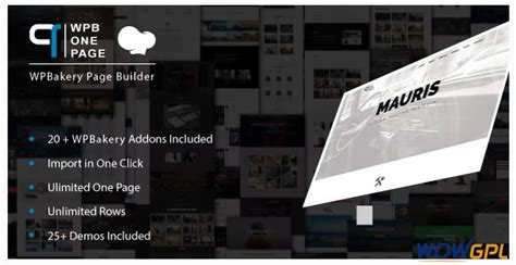 wpb one page builder and addons for wpbakerydownload