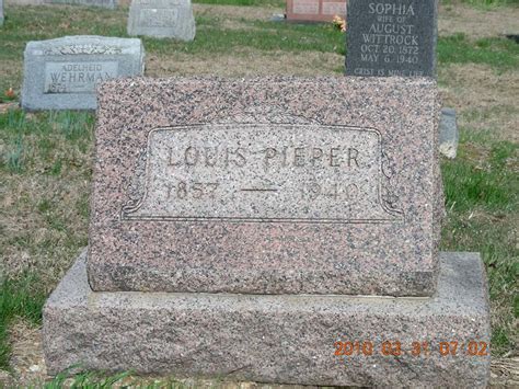 Louis Frederick Henry Pieper 1857 1940 Find A Grave Memorial