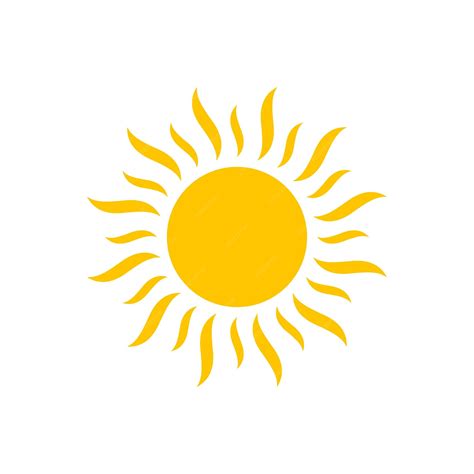 Icône De Soleil Isolé Sur Fond Blanc Vecteur Premium
