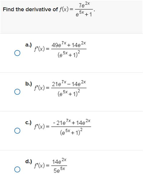 Solved derivative of y=3sin(7x+1) a.) | Chegg.com