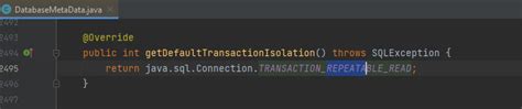 Java Why Mysql Jdbc Driver Returns Transaction Read Committed As Default Isolation Level