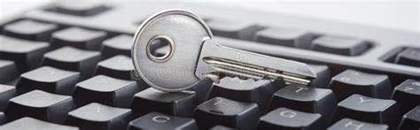 Protecting Personal Data And Money Key On Computer Keyboard Stock Image Image Of Hacker