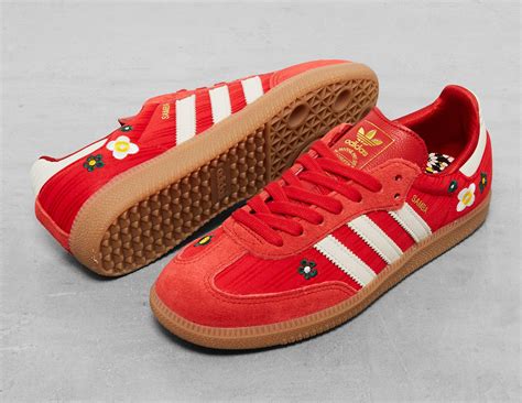 Red Adidas Originals X Liberty London Samba Og Womens Footpatrol Uk