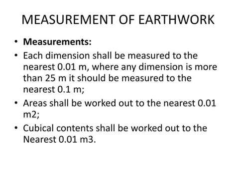 Measurement Of Earthworkpptx