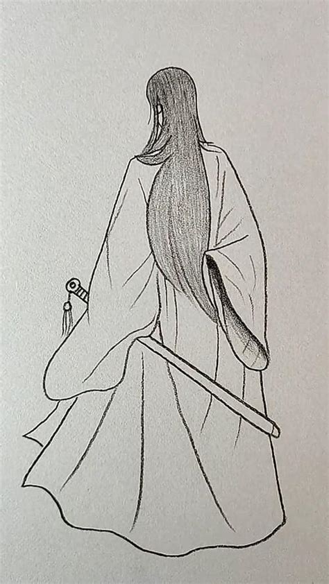 古人男背影简笔画（12张） 简笔画图片大全