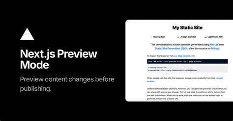 Nextjs Preview Mode Vercel