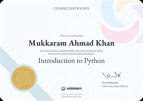 Python Learningjourney Certificate Programming Growthmindset