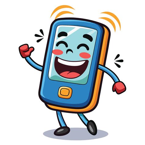 A Cartoon Mobile Phone Character With Arms And Legs 54980292 Vector Art