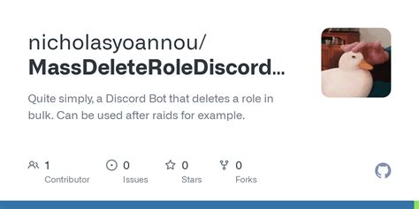 Github Nicholasyoannoumassdeleterolediscordbot Quite Simply A