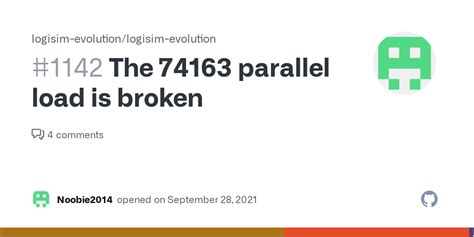 The 74163 Parallel Load Is Broken · Issue 1142 · Logisim Evolutionlogisim Evolution · Github