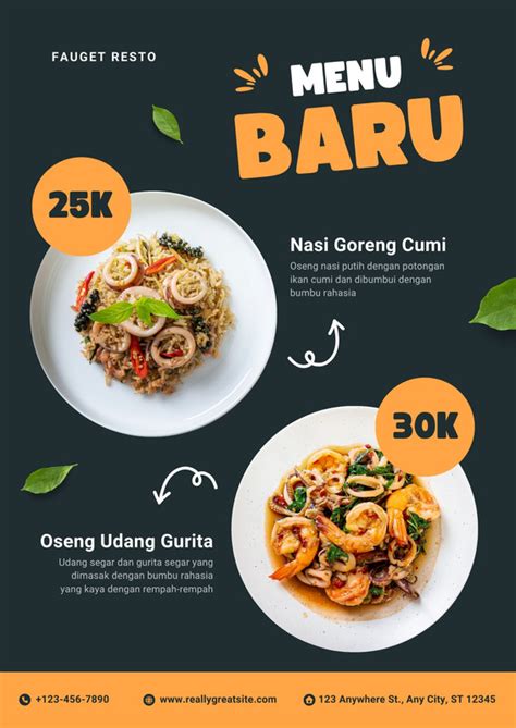 Halaman 2 Gratis Contoh Poster Makanan Unik Canva