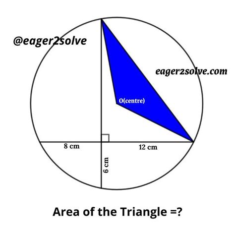 Find The Radius Of The Circle And Area Of The Triangle Inside The Circle In Triangle