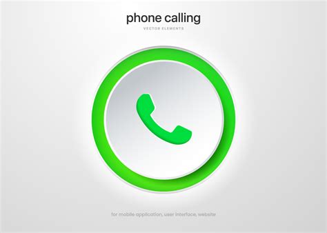 3d Push Phone Button Icon Incoming Call Calling Mobile Voice Talk
