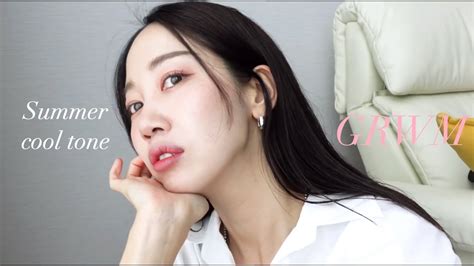 Grwmㅣ여름쿨톤 데일리메이크업💗기초부터 색조까지 협찬 없는 내돈내산 꿀템💗 달바 미스트아벤느 수분크림 아임미미 섀도우