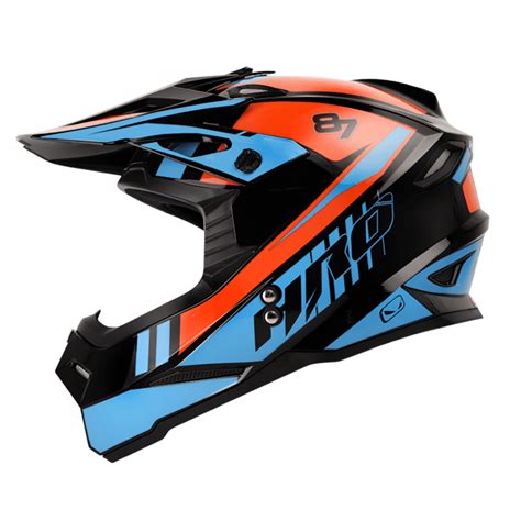 Casco Cross Hro Hro Mx03 Process Negro Azul Brillo Cascos Pb