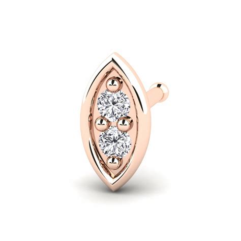Achetez Glamira Piercing Nez Hamite En Or Rose 585 Diamant 0016 Carats