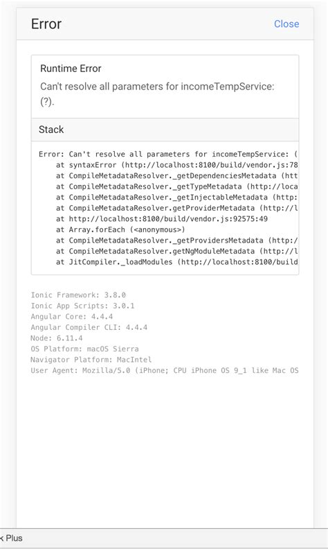 angular ionic can t resolve all parameters for service stack overflow