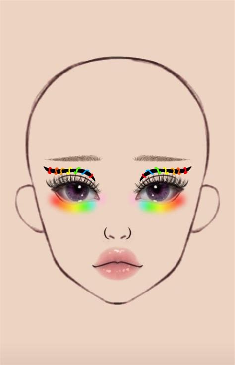 Идеи для макияжа 🤍 Макияж шаблон лица Идеи макияжа Макияж для вечеринки