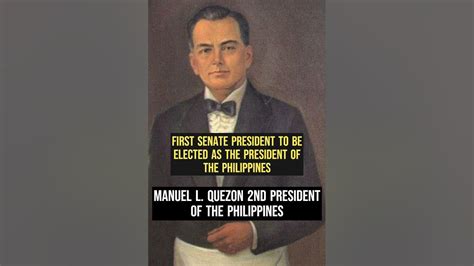 Manuel L Quezon 2nd President Of The Philippines Short Video Youtube