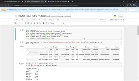 marisa sandeep kumar on linkedin internship movieratingprediction datascience