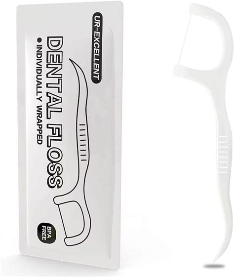 150 Count Individually Wrapped Dental Flossers Travel Floss Picks For Oral Care Flat Wire