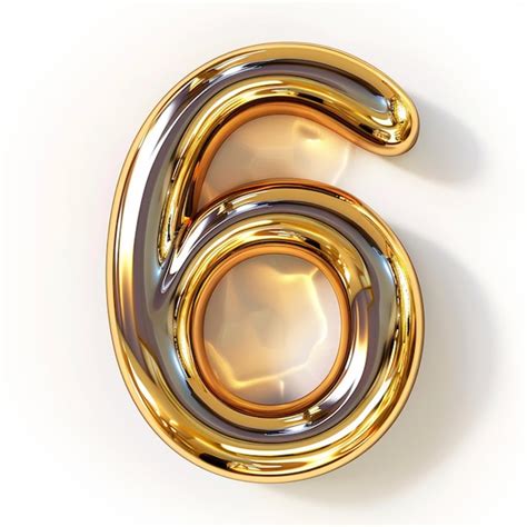 Premium Photo Numerical Number Six In Creative Digital Art Style