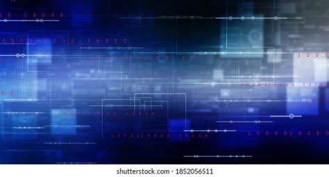 Stream Binary Code Circuit Board Texture Stock Vector Royalty Free