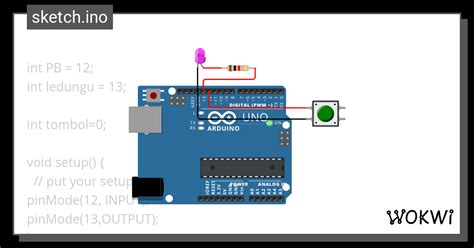 Project 3 A Onoff 1 Led With Pushbutton And Resistor Wokwi Esp32