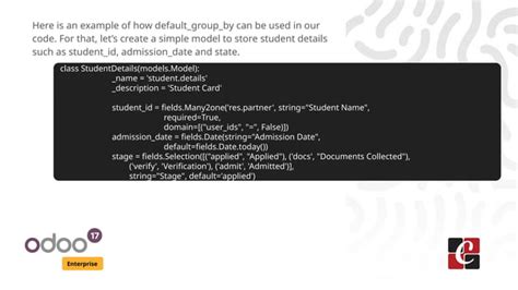 Default Group By Expand Option In Odoo 17 Pptx Technology And Computing