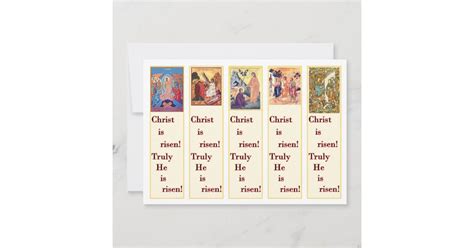 Pascha Orthodox Easter Set Of Cut Out Bookmarks Holiday Card Zazzle