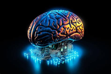 Premium Photo Ai Chipset With Human Brain On Computer Circuit Board Artificial Intelligence