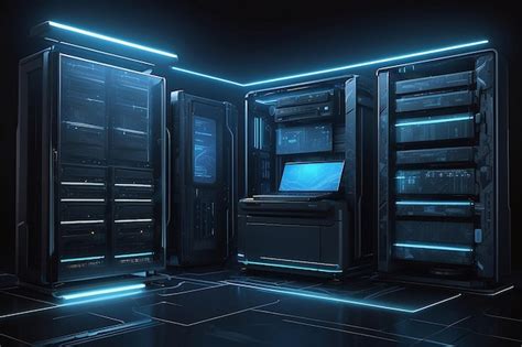 Premium Photo Server Concept Illustration